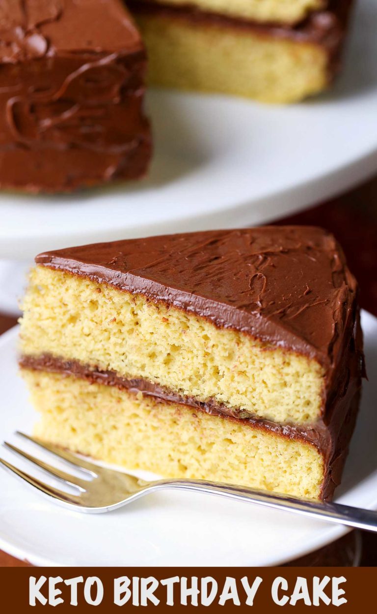 Keto Birthday Cake with Chocolate Frosting - Healthy Recipes Blog