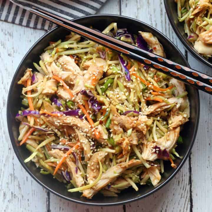 Chinese Chicken Salad with Sesame Dressing - Healthy Recipes Blog