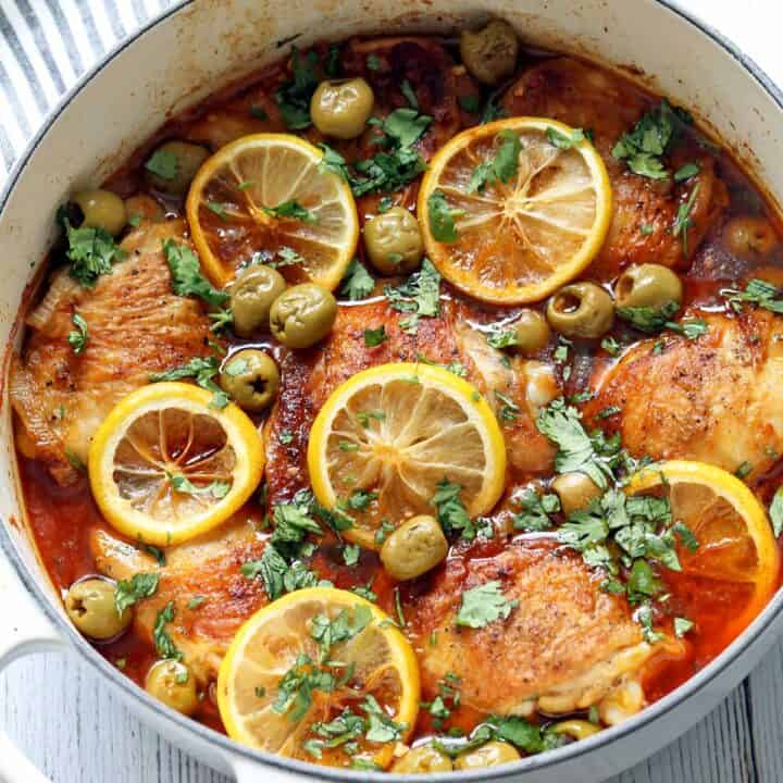 Moroccan Chicken with Lemon and Olives - Healthy Recipes Blog