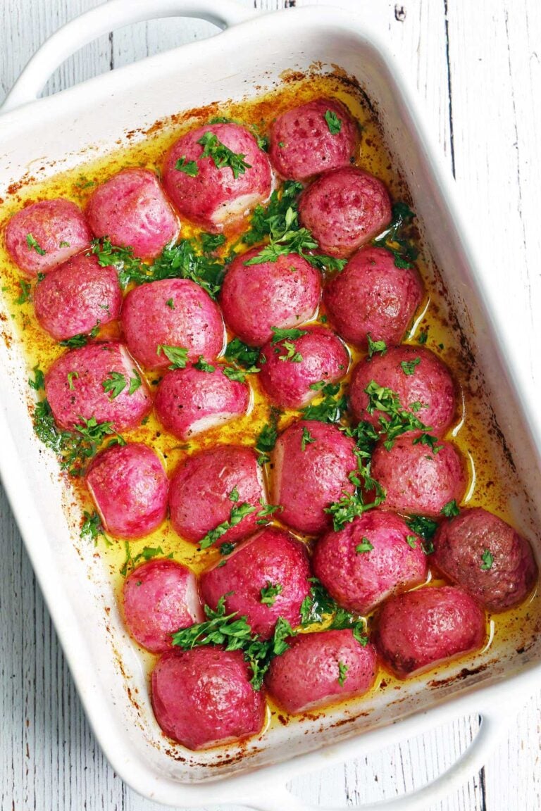 Roasted Radishes with Butter and Garlic - Healthy Recipes Blog