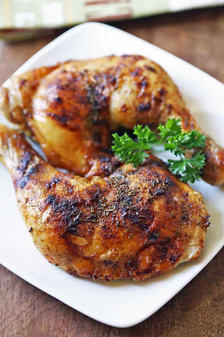 Crispy-Skinned Chicken Leg Quarters - Healthy Recipes Blog