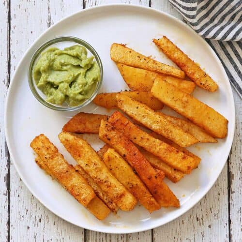 Easy Oven-Baked Jicama Fries - Healthy Recipes Blog