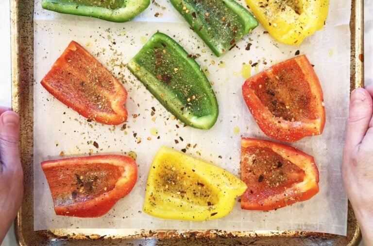 Roasted Peppers with Olive Oil and Garlic - Healthy Recipes Blog