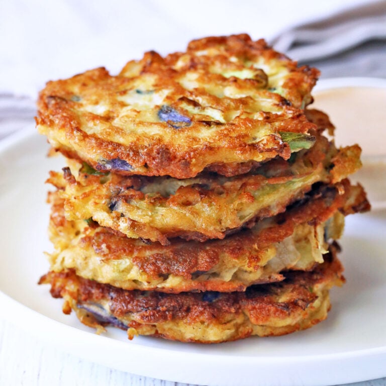 Cabbage Pancakes (Okonomiyaki) - Healthy Recipes Blog