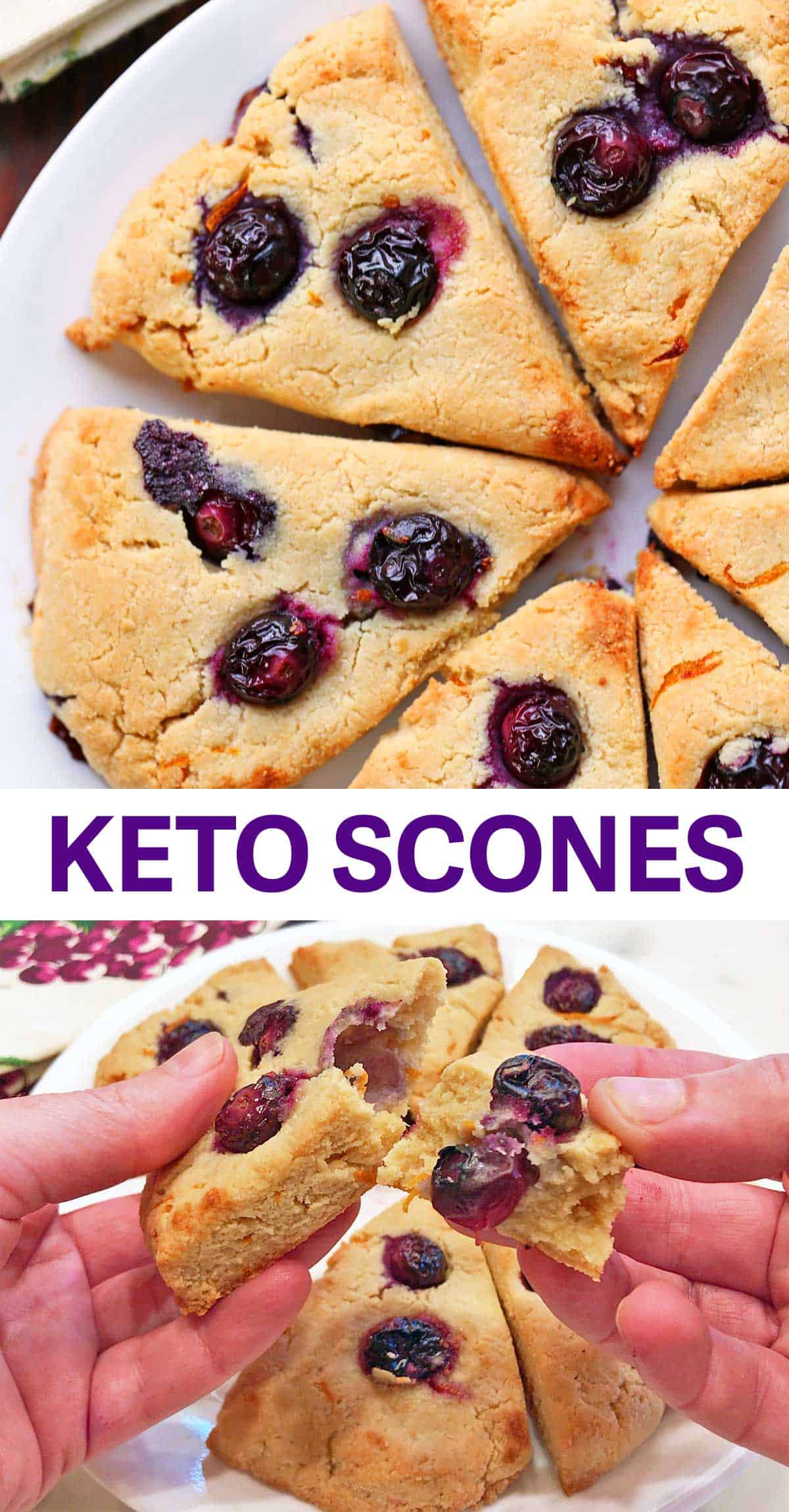 Keto Scones with Blueberries - Healthy Recipes Blog
