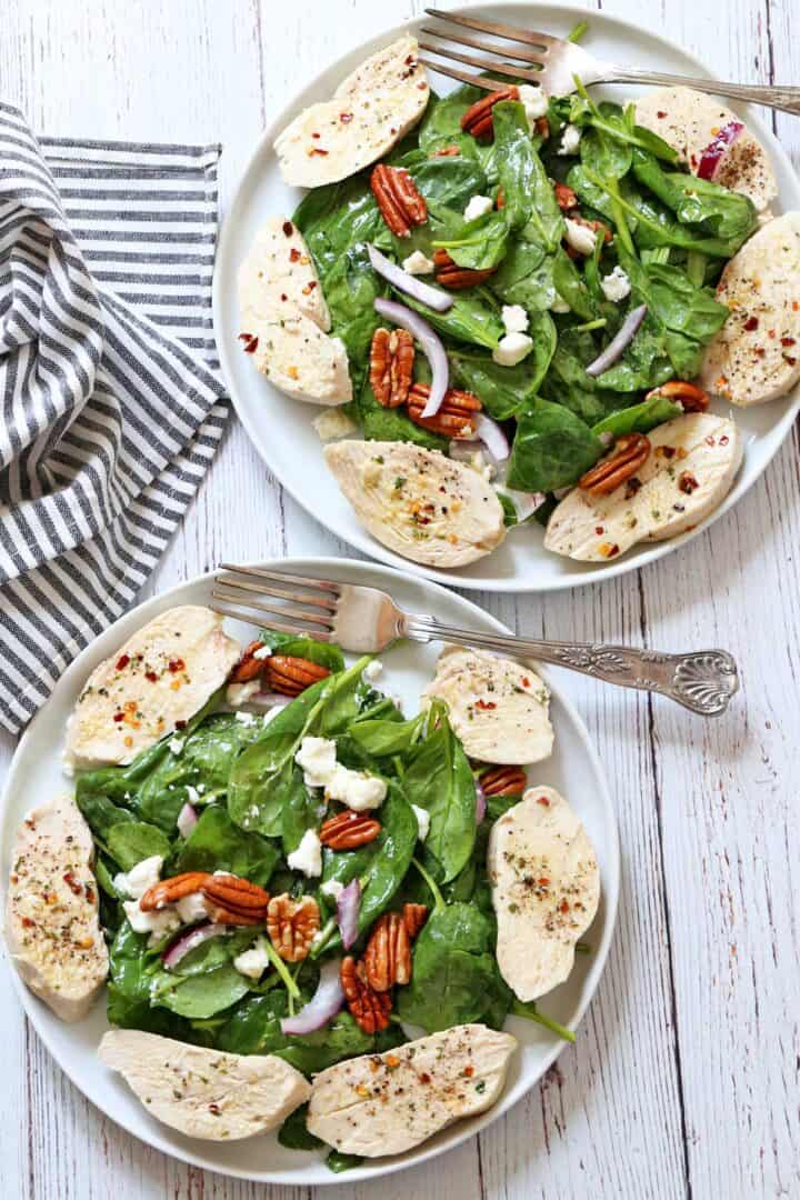 Spinach Salad with Goat Cheese and Pecans - Healthy Recipes Blog