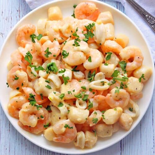 Seafood Mix in Cream Sauce - Healthy Recipes Blog